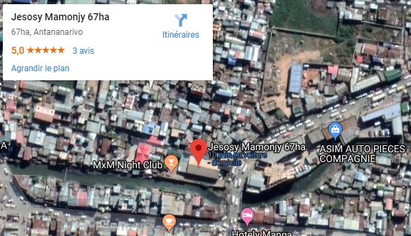 Jesosy Mamonjy 67ha map - Lalamasaka Hatry ny Ela