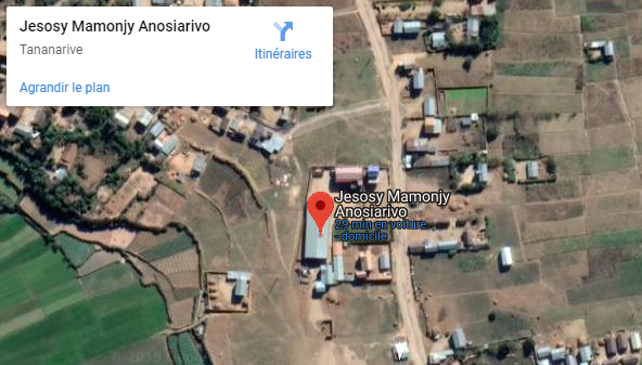 Jesosy Mamonjy Anosiarivo map - Lalamasaka Hatry ny Ela